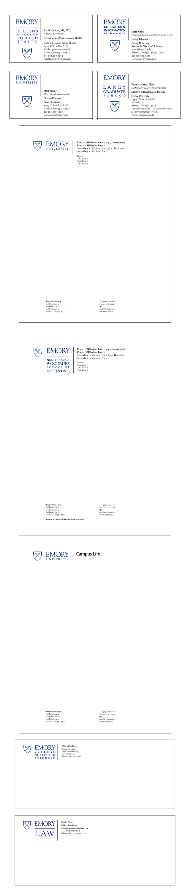 Stationery | Emory University | Atlanta GA